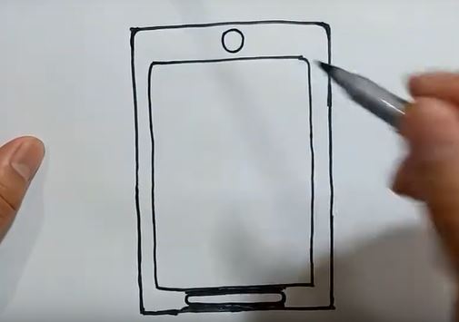 How to draw a cute iphone step by step