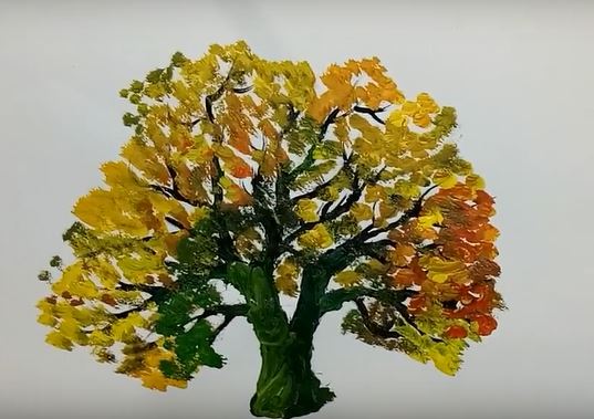 How to paint a tree Step by Step
