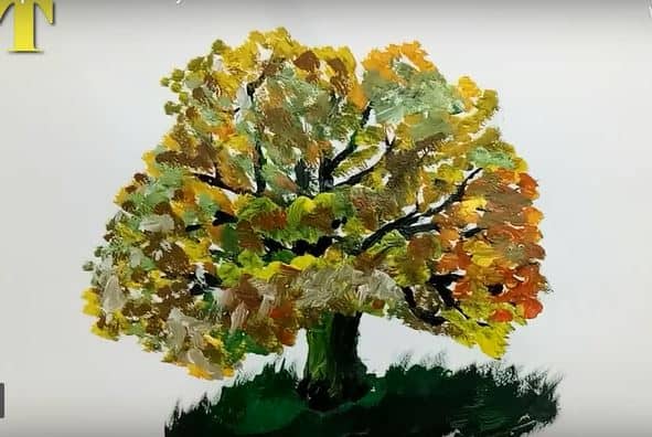 How to paint a tree Step by Step