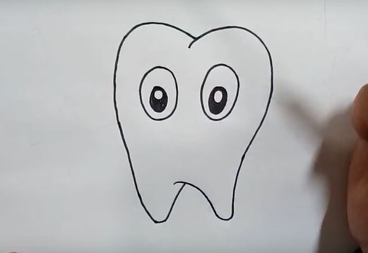 How to Draw a Cartoon Teeth | Toothpaste and Toothbrush