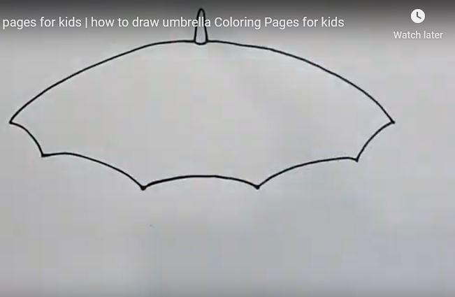 How to draw an umbrella step by step