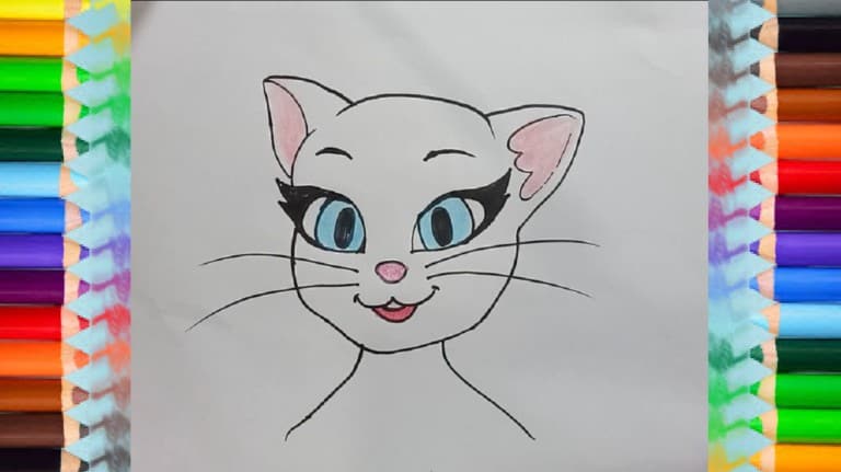 My Talking Angela Drawing | How to draw My Talking Angela