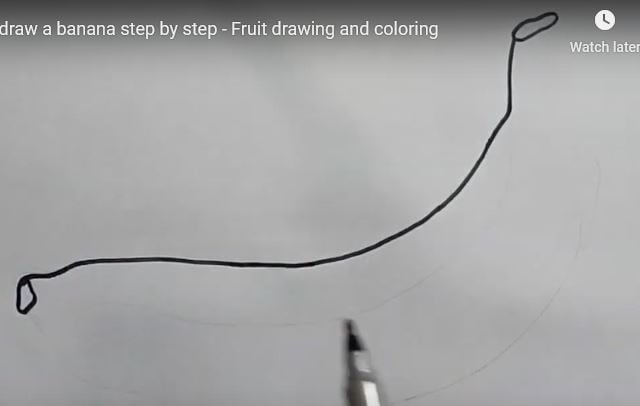 How to draw a Banana 3 - HTDraw.com