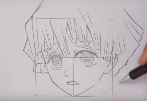 How to draw Zenitsu From Kimetsu no yaiba