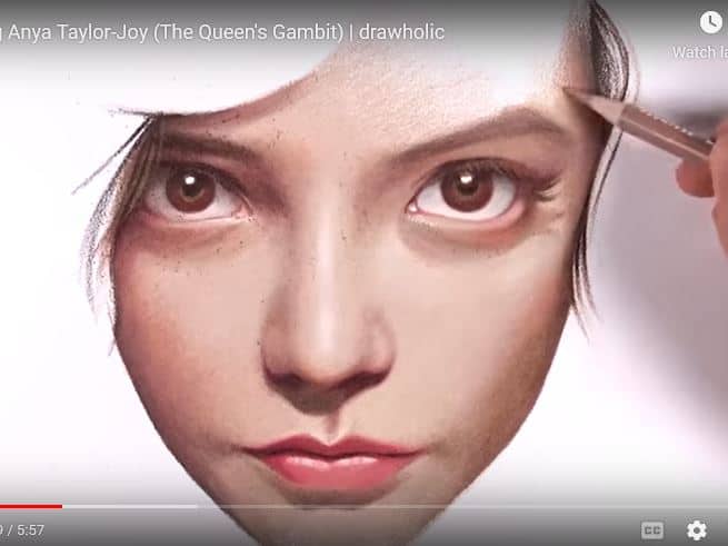 Anya Taylor-Joy (The Queen's Gambit) Drawing with Pencil