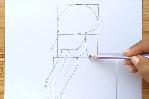Hidden girl face drawing easy with pencil - How to draw a girl