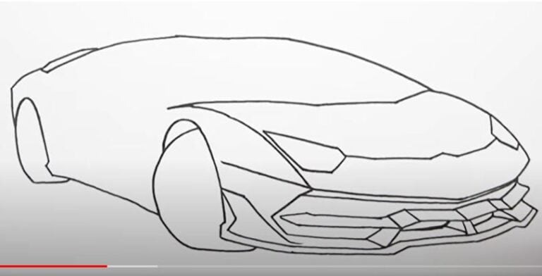 How to Draw a Lamborghini Aventador - Super Car Drawing