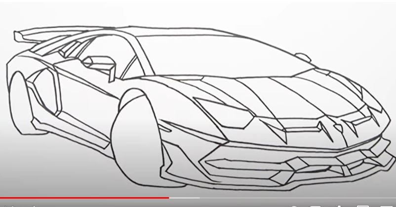 How to Draw a Lamborghini Aventador - Super Car Drawing