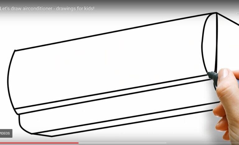 How to Draw an Air Conditioner Step by Step