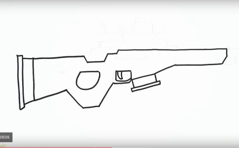 How to Draw a Sniper Rifle Step by Step