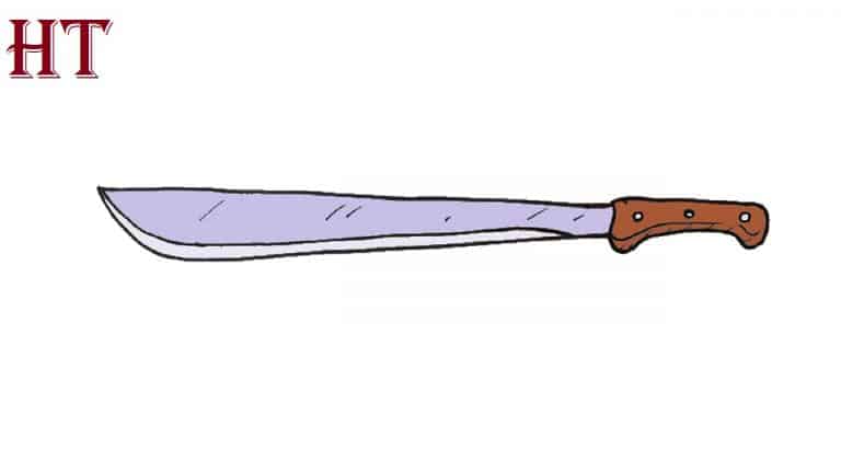 How to draw a Machete Step by Step