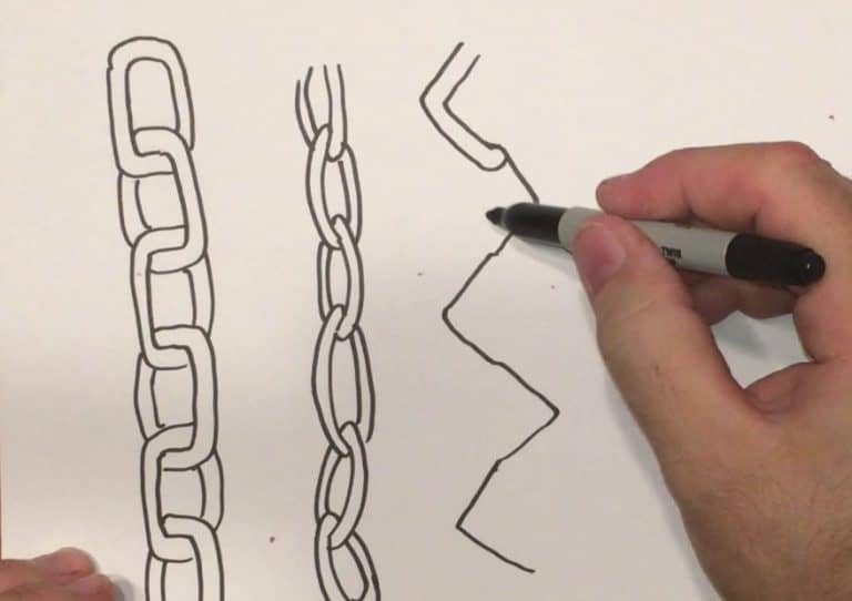 How to Draw Chains Step by Step