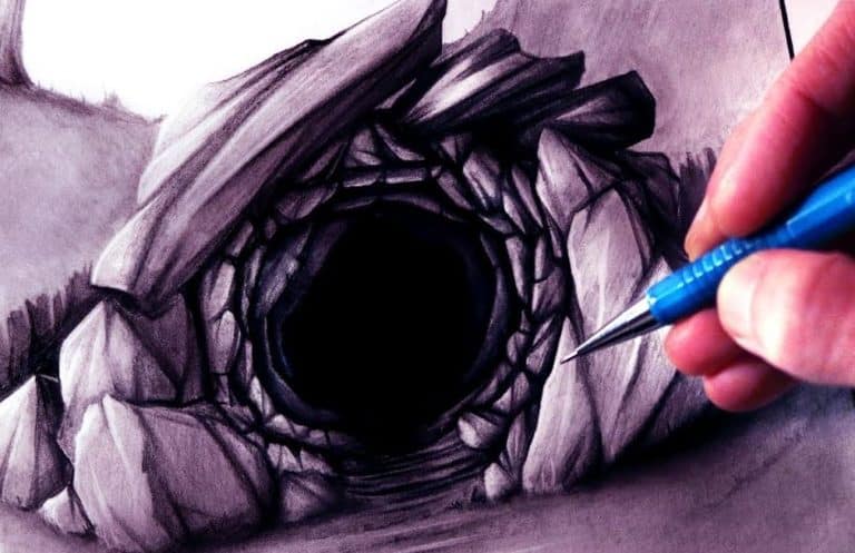 How to Draw A Cave Step by Step