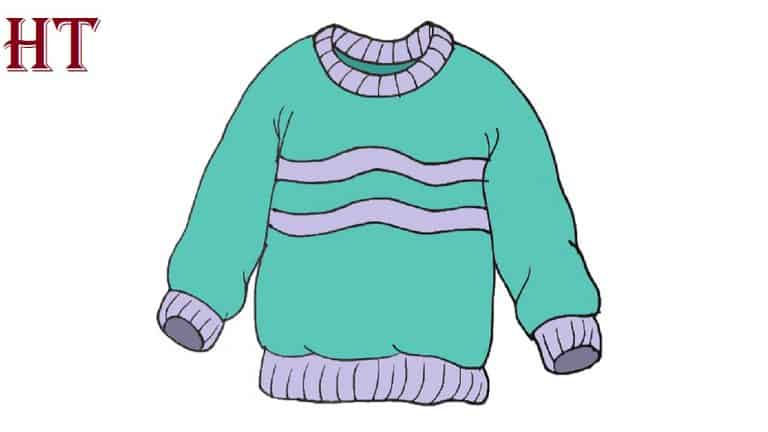 How to Draw A Sweater Step by Step