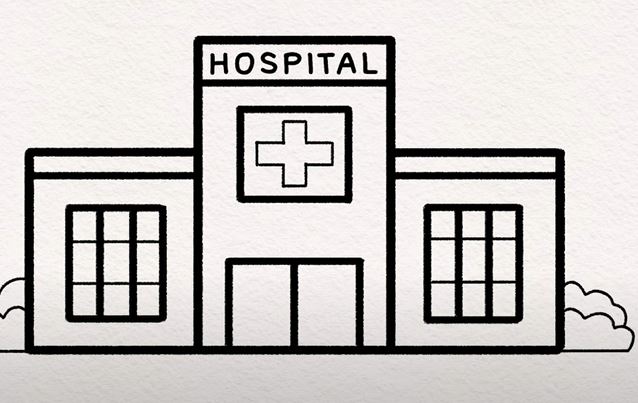 How To Draw A Hospital 06 - HTDraw.com