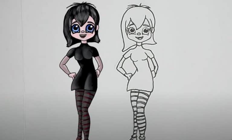 How to draw Mavis from Hotel transylvania