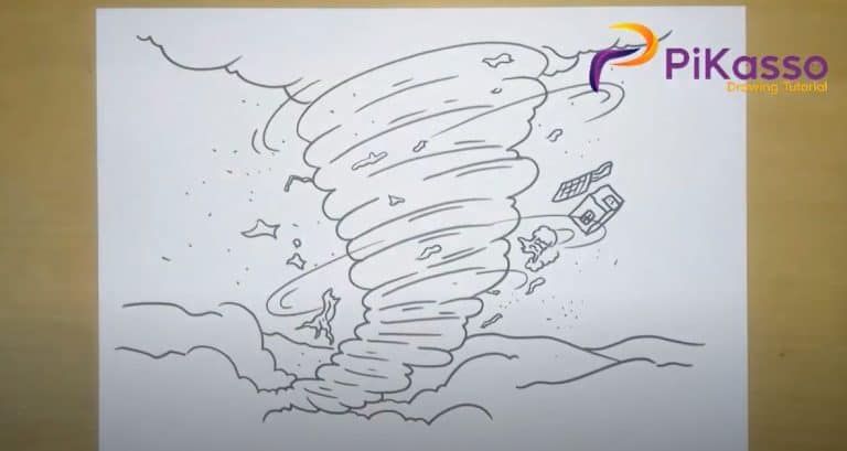 How To Draw A Hurricane Step by Step