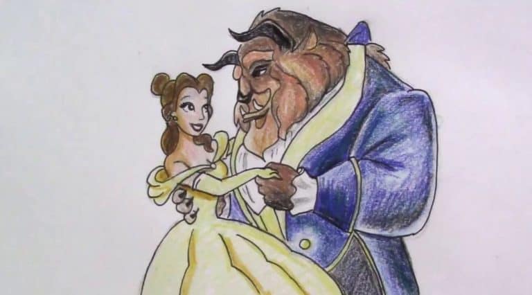 How To Draw Belle And Beast from Beauty and the beast