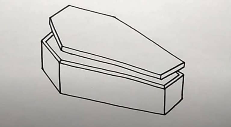 How To Draw A Coffin Step by Step