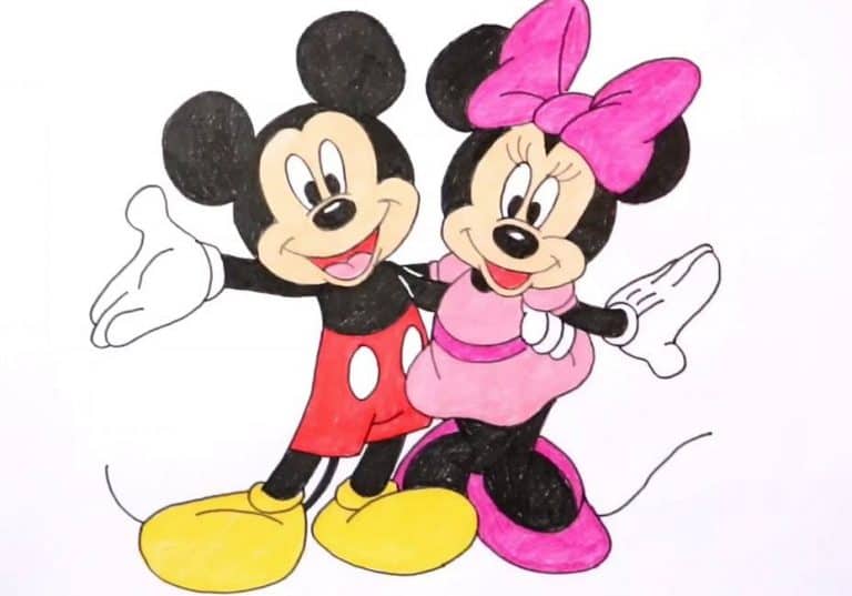 How To Draw Mickey And Minnie Step by Step