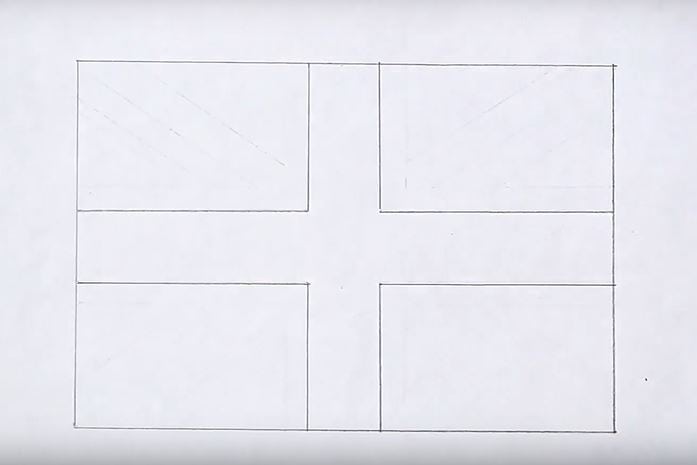 How To Draw A British Flag || United Kingdom Flag Drawing