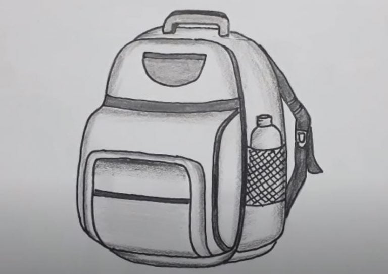 Backpack Drawing Step by Step Tutorial