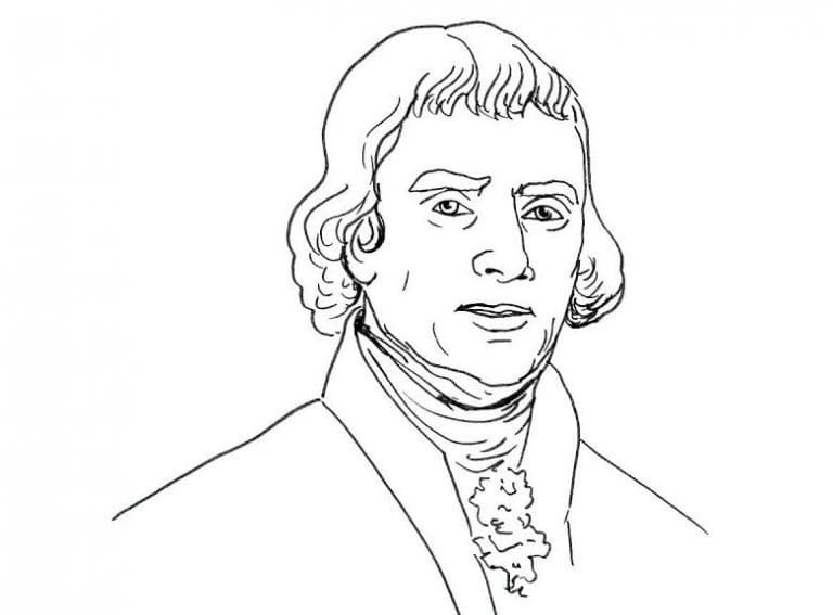 How To Draw Thomas Jefferson Step by Step