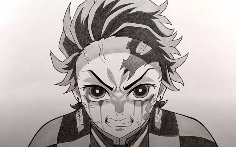 How to draw Tanjiro Kamado Step by Step
