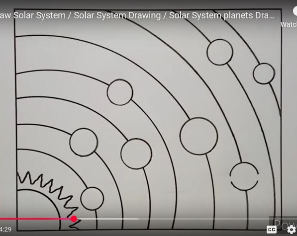 Solar System Drawing step 4 - HTDraw.com