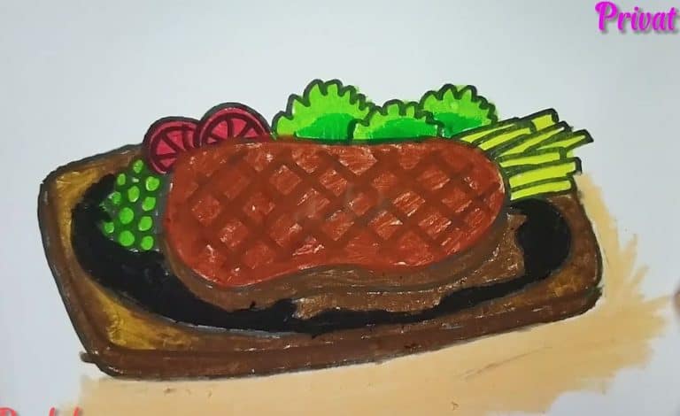 How to Draw a Steak Step by Step