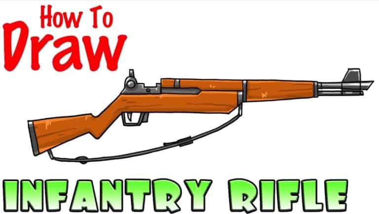 How to Draw a Rifle Step by Step