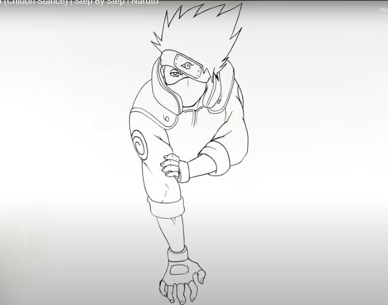 How to Draw Kakashi Hatake From Naruto step 4 - HTDraw.com