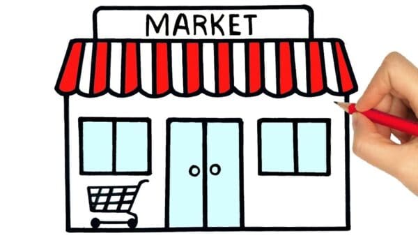 How to Draw a Grocery Store (MARKET)