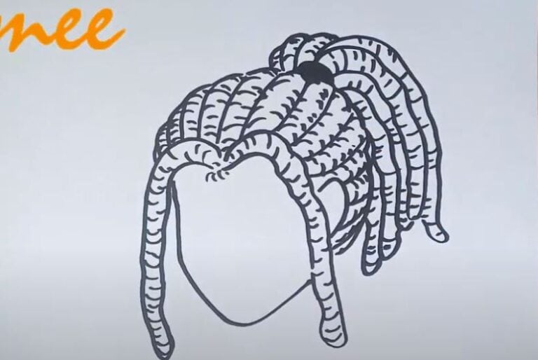 How to draw Dreadlocks Hair Step by Step