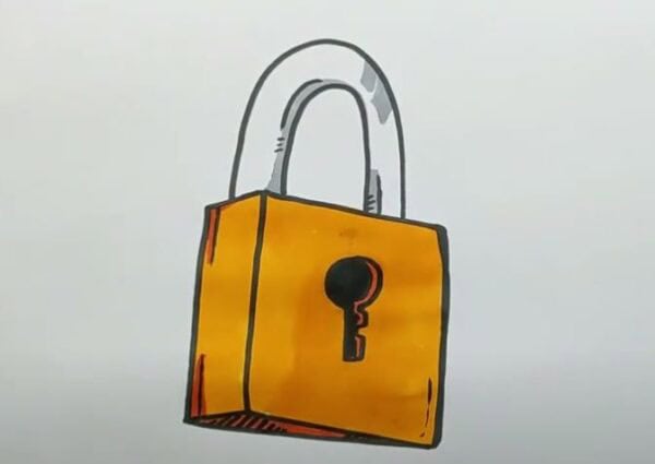 How to draw a Lock Step by Step
