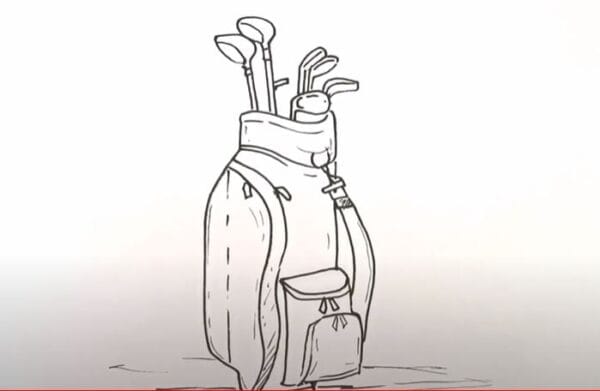 How to draw Golf Clubs Step by Step