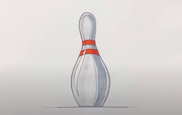 How to Draw a Bowling Pin Step by Step
