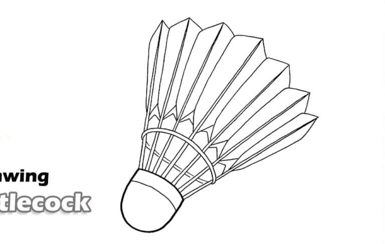 How to Draw a Shuttlecock Step by Step