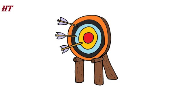 How to Draw Archery Step by Step