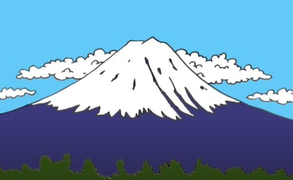 How to Draw Mount Fuji Step by Step