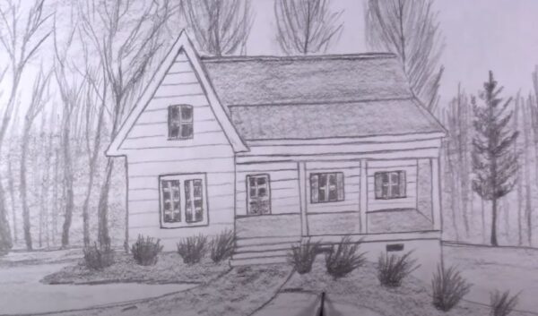 How to Draw a Farm House Step by Step