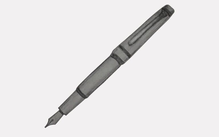 How to Draw a Fountain Pen Step by Step