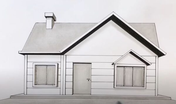 How to Draw a House with a Porch
