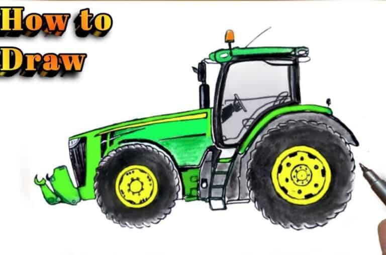 How to Draw a John Deere Tractor Step by Step
