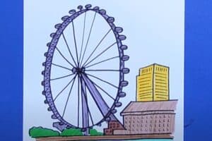 How to Draw the London Eye Step by Step