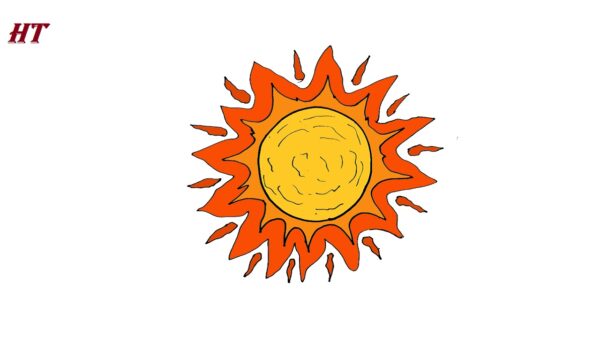 How to Draw the Sun Step by Step