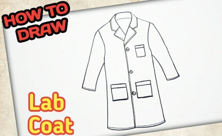 How to draw a Lab Coat Step by Step