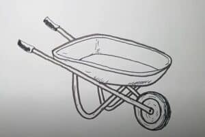 How to draw a Wheelbarrow Step by Step