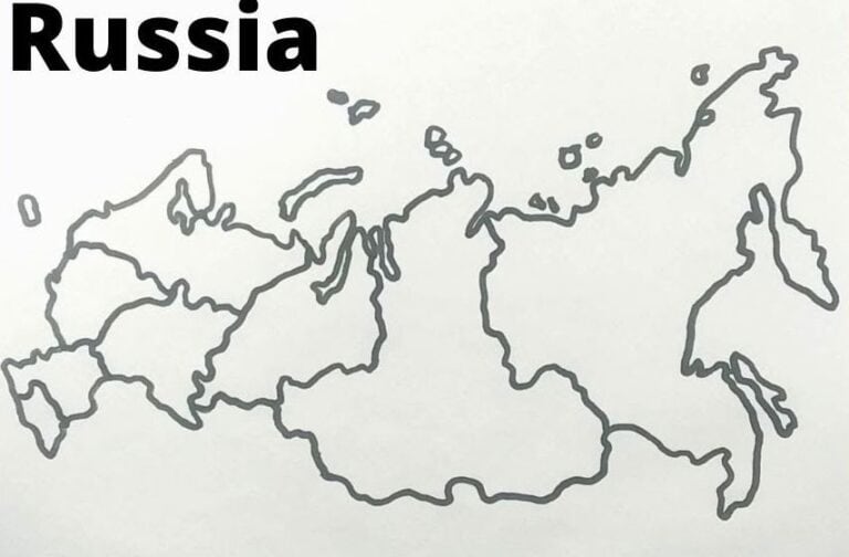 How to Draw Russia (map) Step by Step
