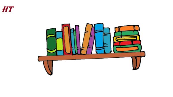 How to Draw a Bookshelf Step by Step